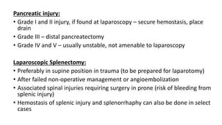 Laparoscopy in trauma | PPTX