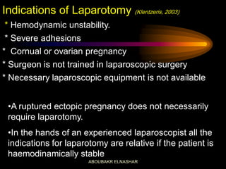 Laparotomy Ectopic Pregnancy