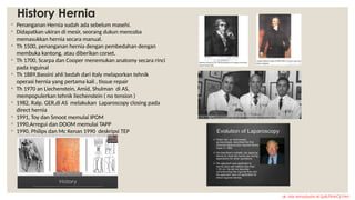 LAPAROSCOPY TAPP HERNIA inguinal ( tehnik operasi ) azis | PPTX