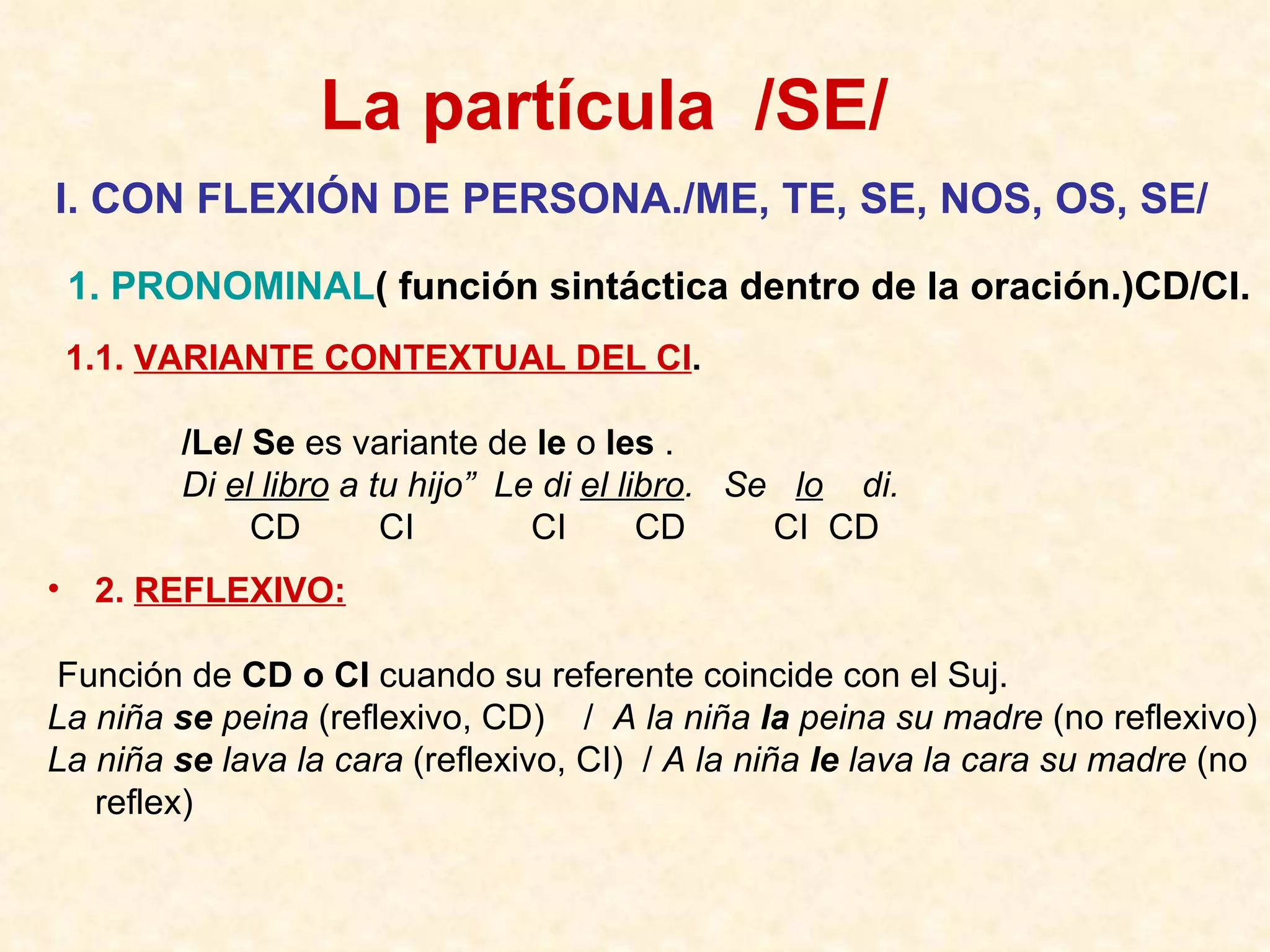 La Particula Se Power Point | PPT