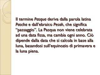 La pasqua in Italia | PPT