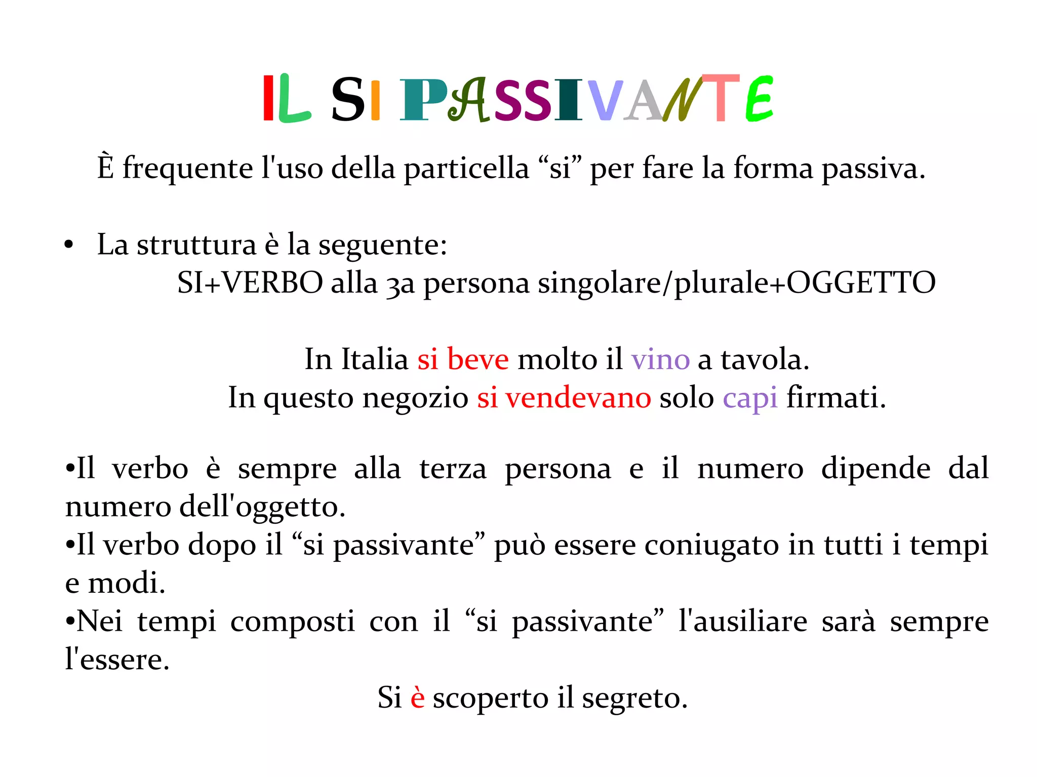 La forma passiva | ODP