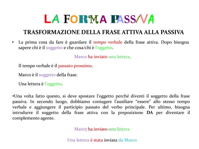 La forma passiva | ODP