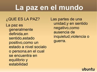 La paz | ODP