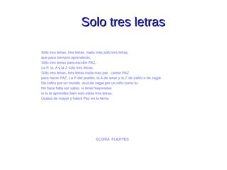La paz solo tres letras | ODP
