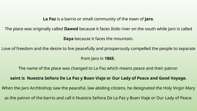 Brief History Of Lapaz in Iloilo City Philippines | PPTX | Christianity ...