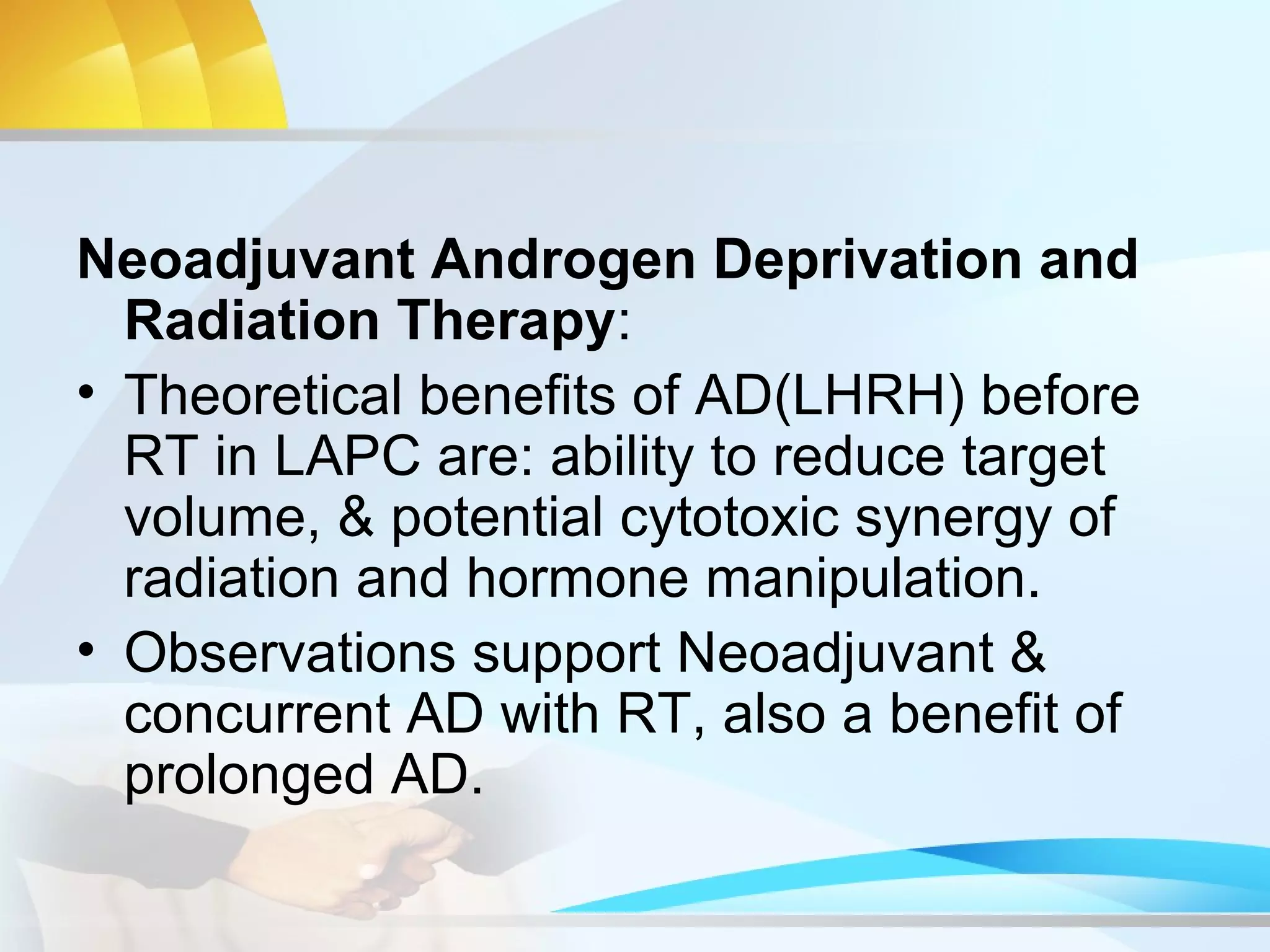 Locally Advanced Prostate Cancer Ppt