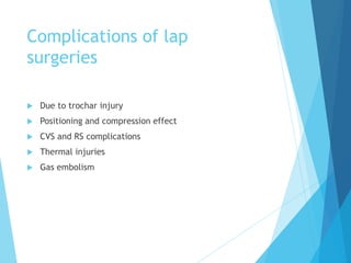 anaesthesia for lap cholecystectomy | PPTX