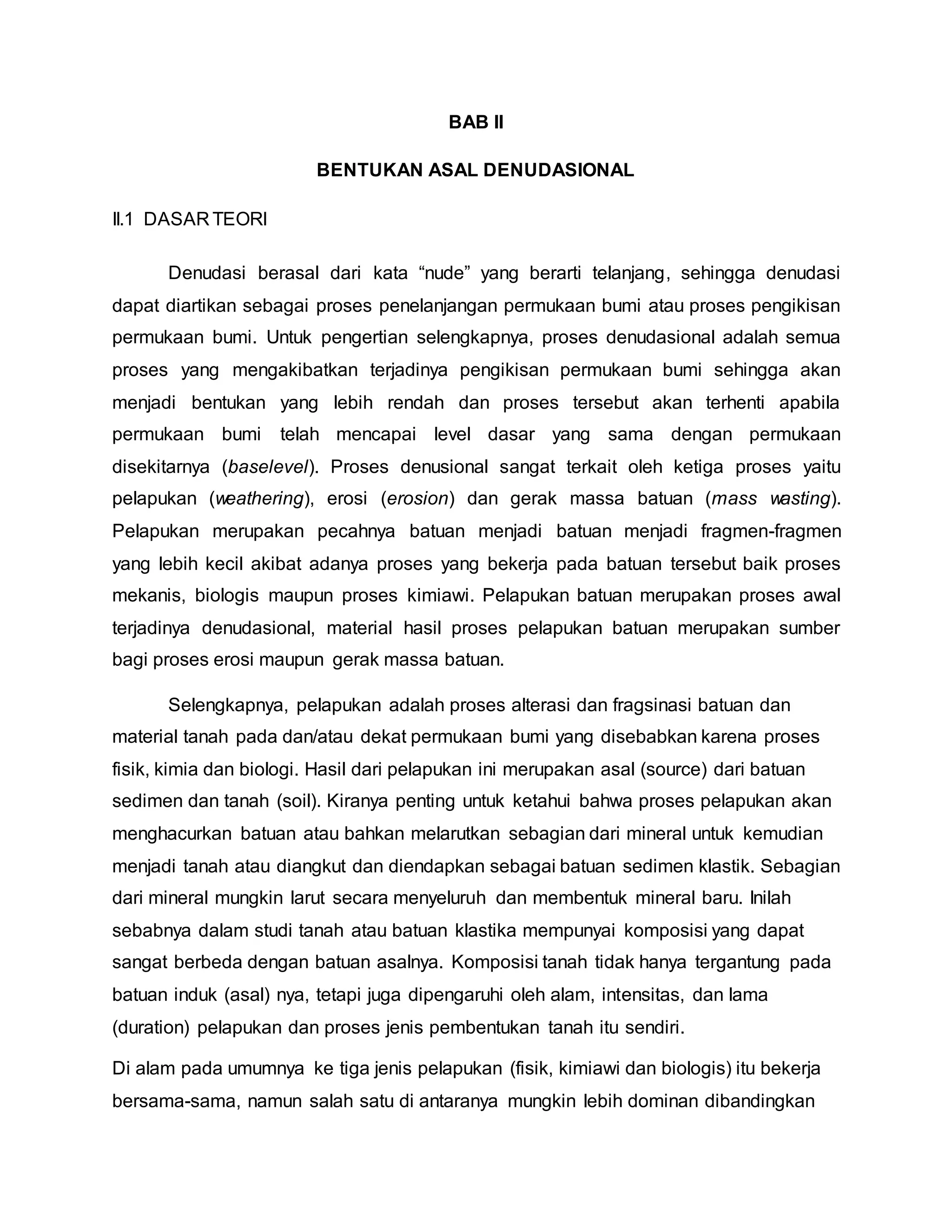 Laporan denudasional | DOCX
