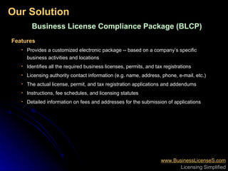 Online Buisiness License Library | PPT