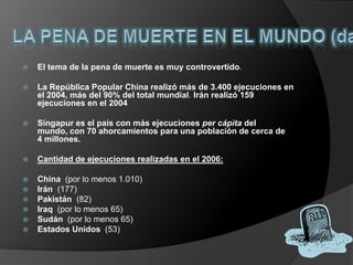 La Pena De Muerte | PPTX