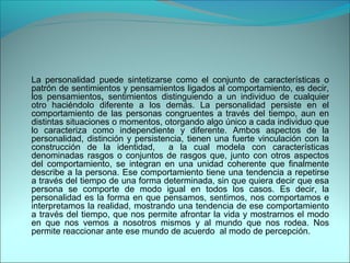 La personalidad | PPT