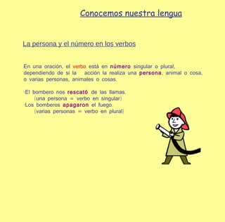 La persona y el numero de los verbos | PPT