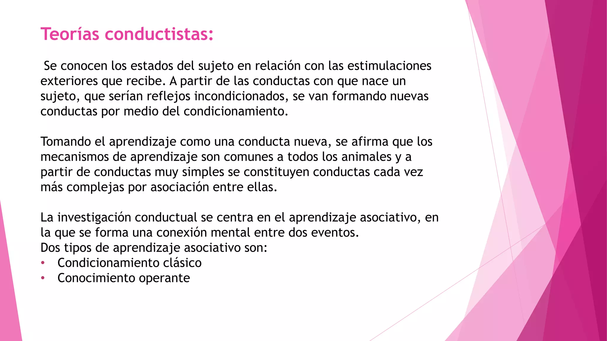 La perspectiva conductista | PPTX
