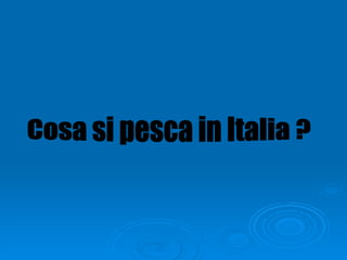 La pesca italiana | PPT