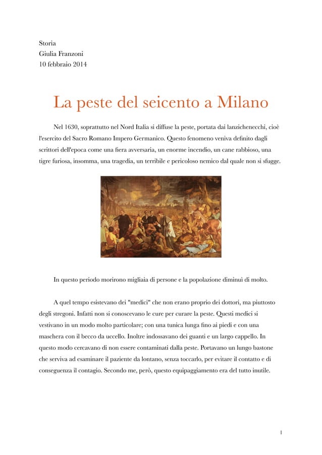 La peste a Milano nel 1630 | PDF