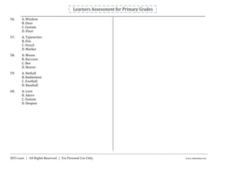 K to 12 Grade 3 LAPG ENGLISH Reviewer | PDF