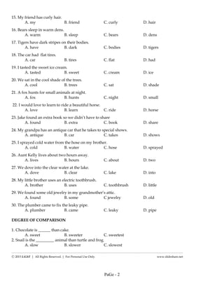 K to 12 LAPG ENGLISH 3 Language Reviewer | PDF