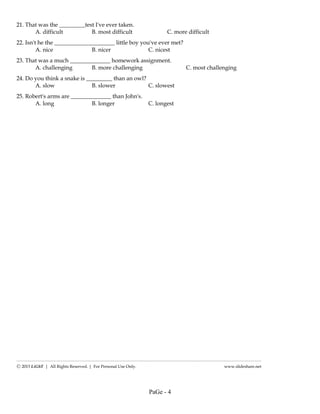 K to 12 LAPG ENGLISH 3 Language Reviewer | PDF