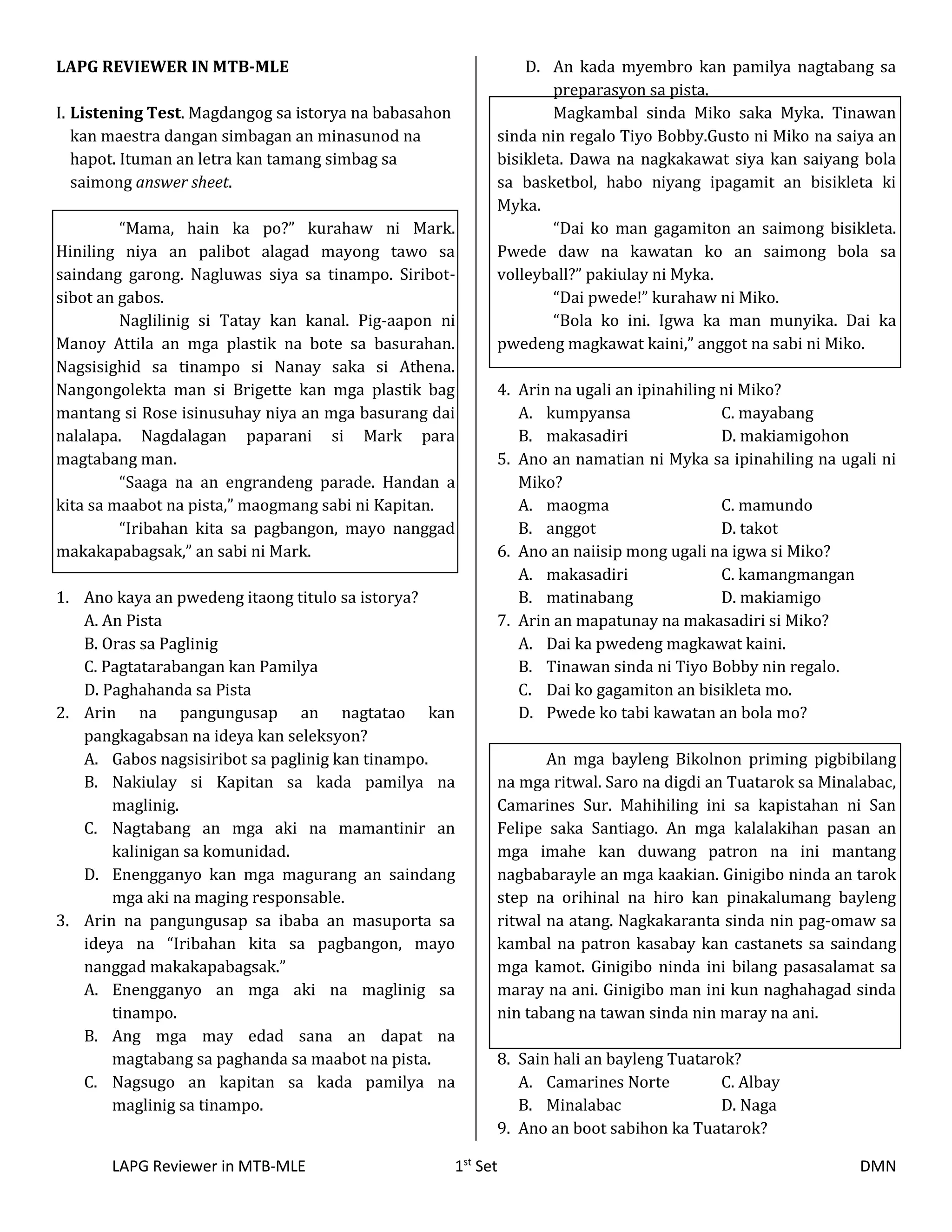 Lapg reviewer in mtb | DOCX