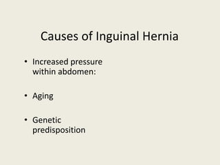 Laparoscopic inguinal hernia repair (TAPP) | PPTX