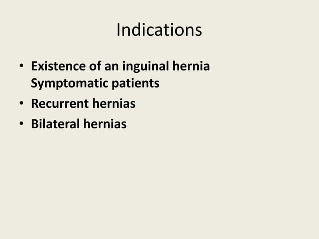 Laparoscopic inguinal hernia repair (TAPP) | PPTX
