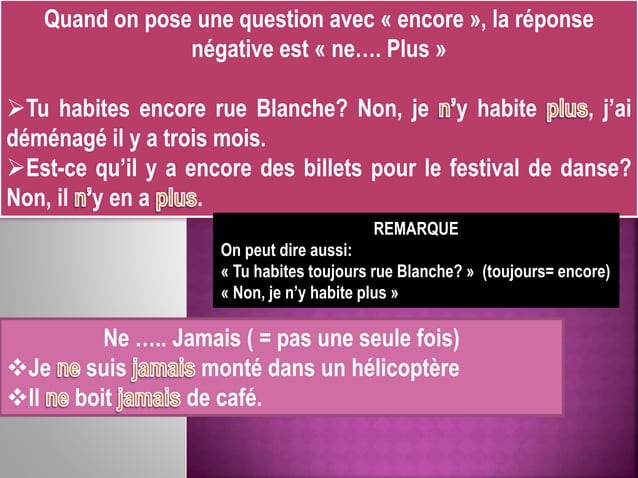 La phrase négative d ii la phrase interrogative I | PPTX
