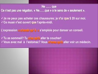 La phrase négative d ii la phrase interrogative I | PPTX