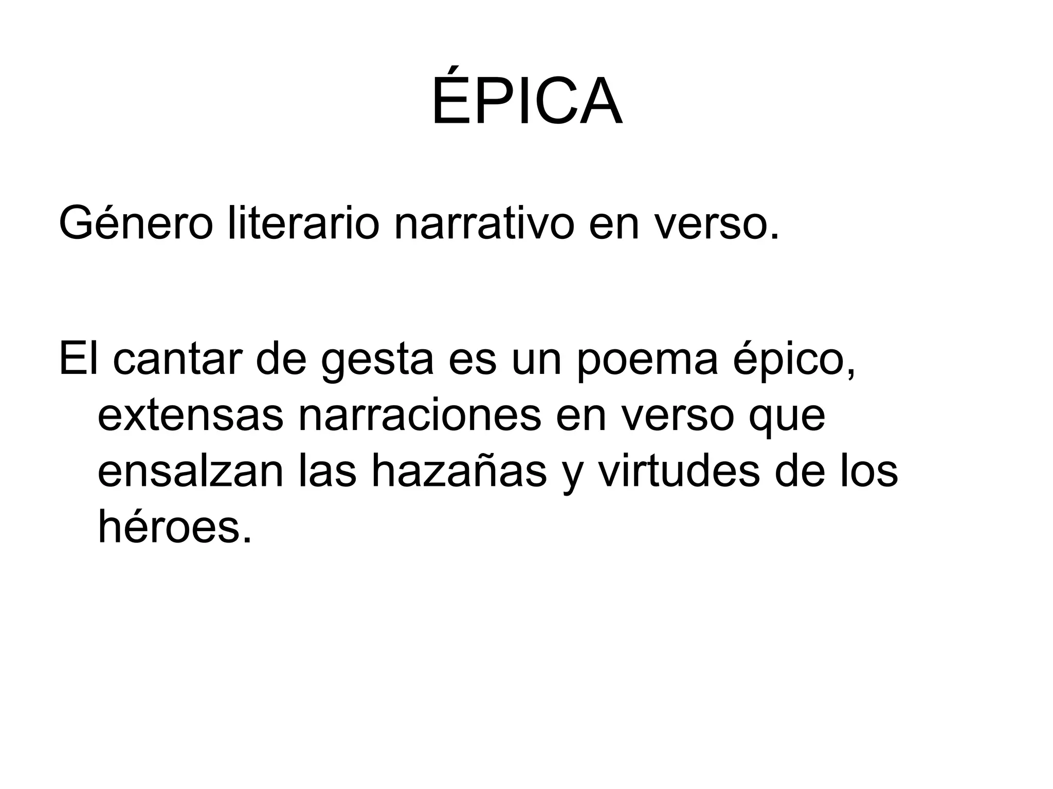 La épica medieval | PPT | Poetry | Books and Literature