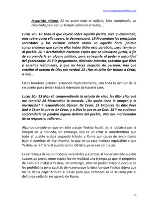 Lucas 20 Yeshúa, la piedra del ángulo | PDF