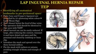 Lap inguinal hernia repair/ operative surgery | PPT