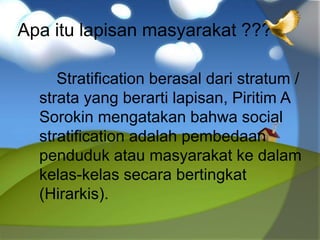 Lapisan lapisan masyarakat | PPTX
