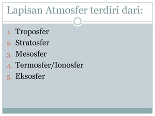 Lapisan atmosfer | PPT