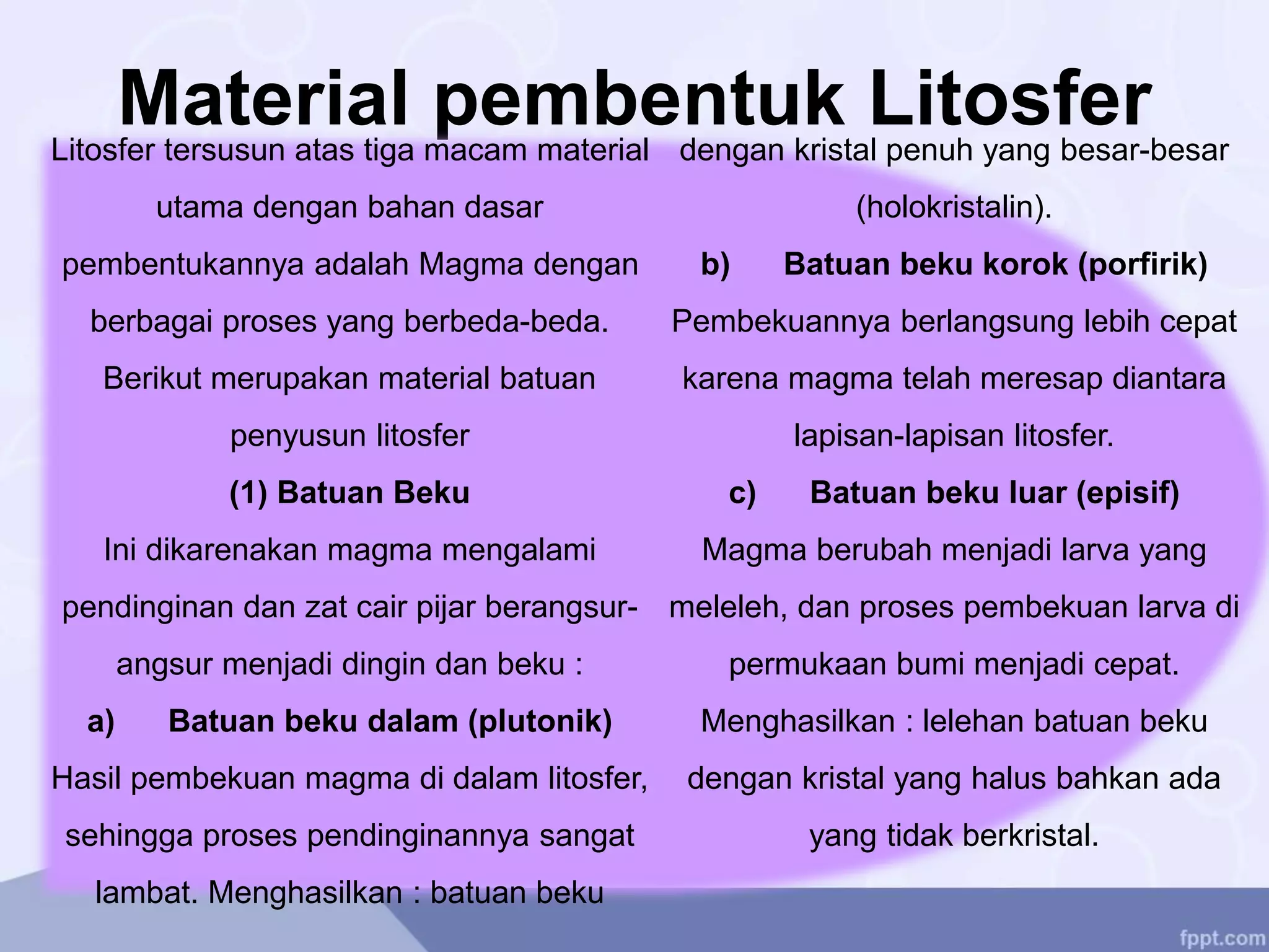 Lapisan bumi (Litosfer, Hidrosfer, Atmosfer) | PPTX