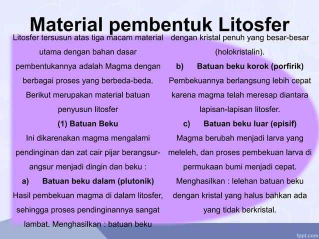Lapisan bumi (Litosfer, Hidrosfer, Atmosfer) | PPTX