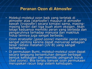 Lapisan Ozon dan Permasalahannya | PPT
