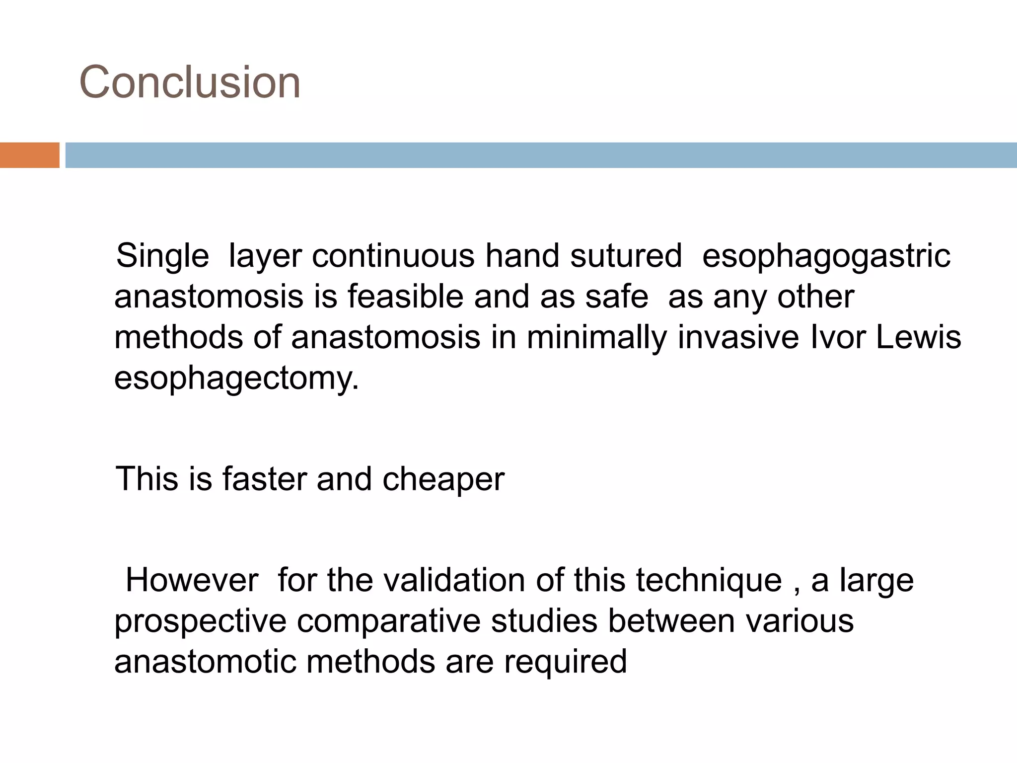 Laparoscopic Ivor Lewis Esophagectomy | PPTX
