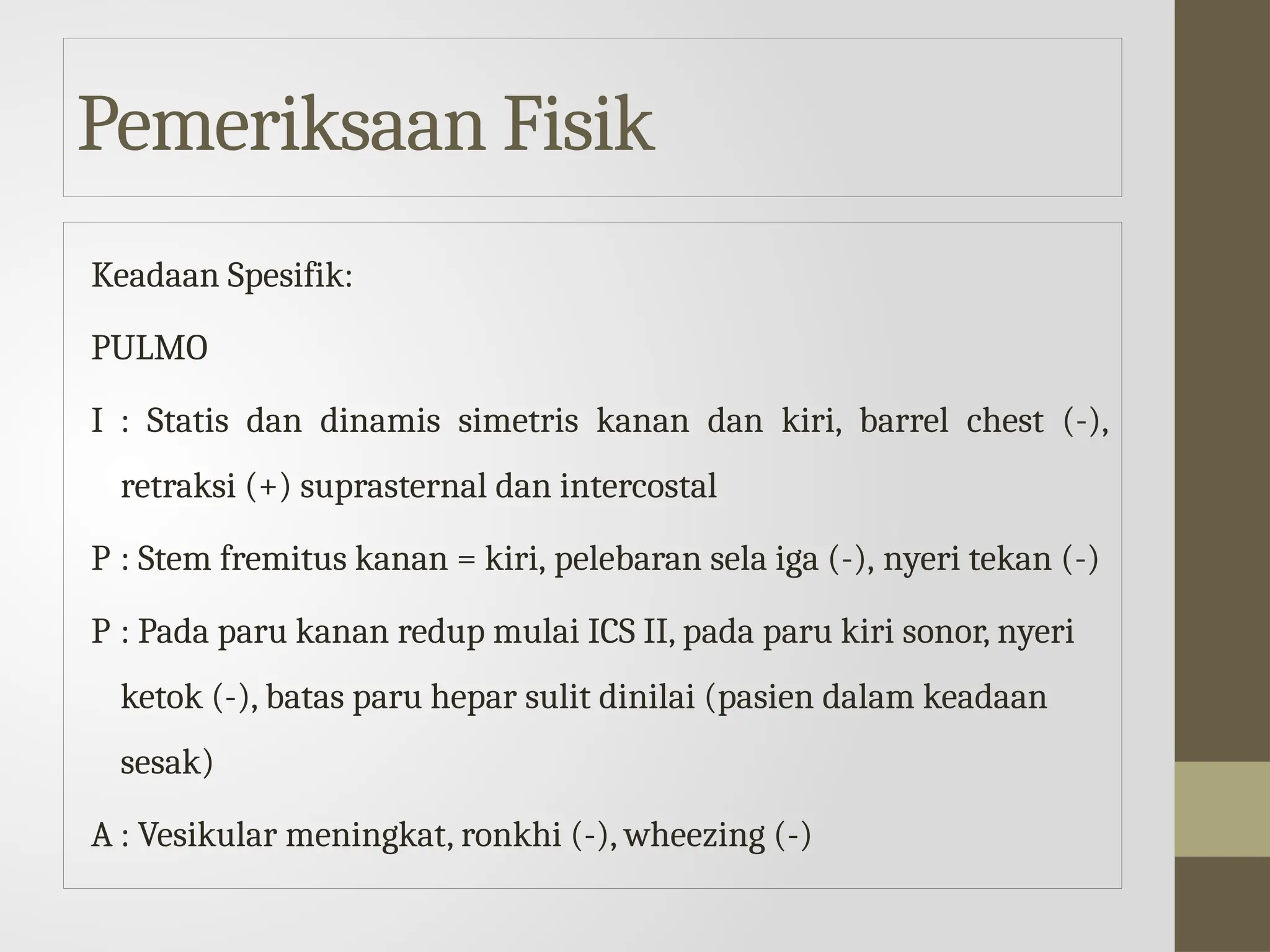 Laporan jaga 1 Feb 2017 tentang Efusi Pleura Dextra.pptx