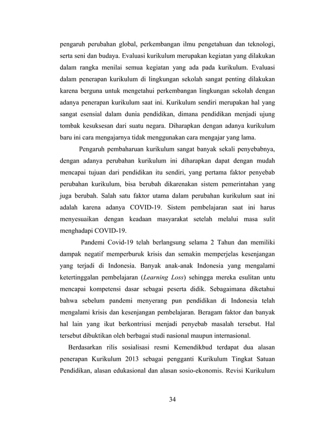 Laporan tindak lanjut implementasi nkurikulum merdekak IKM 2022. | PDF