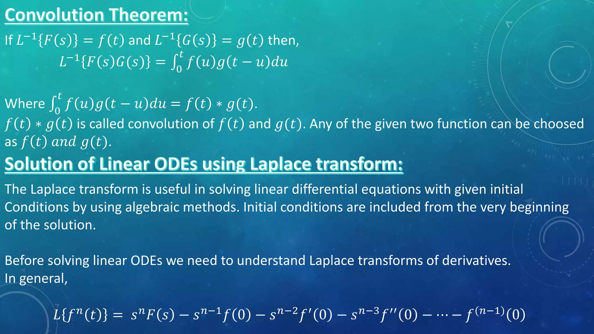Laplace Transform and its applications | PPTX | Science