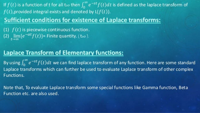 Laplace Transform and its applications