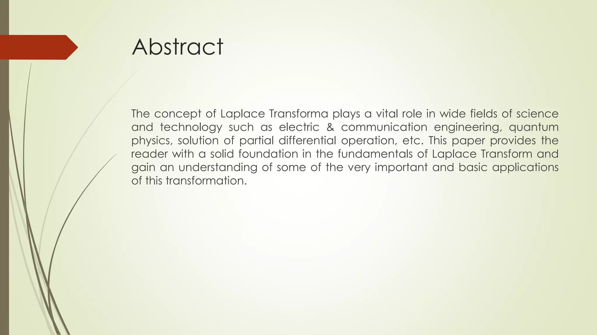 Laplace Transformation & Its Application | PPTX