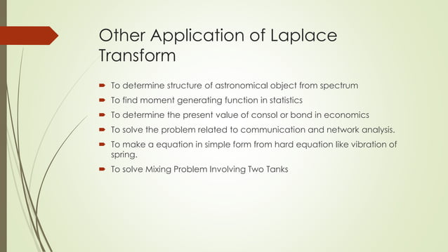 Laplace Transformation & Its Application | PPTX