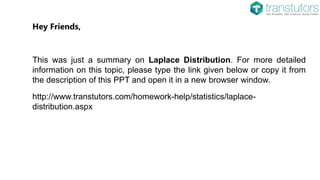 Laplace Distribution | Statistics | PPTX