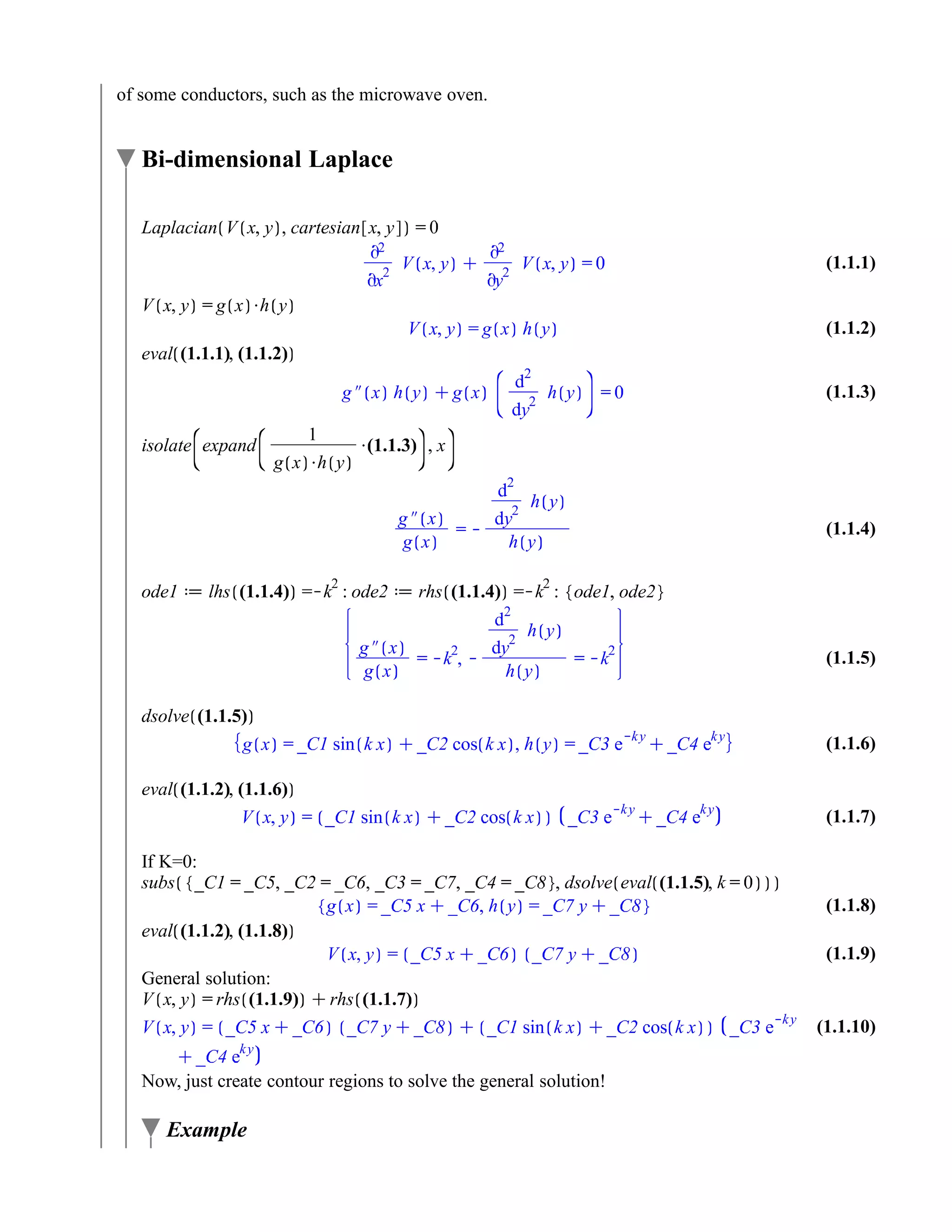 Laplace equation in Maple | PPTX