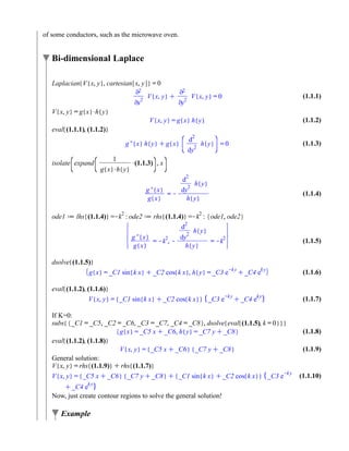 Laplace equation in Maple | PPTX