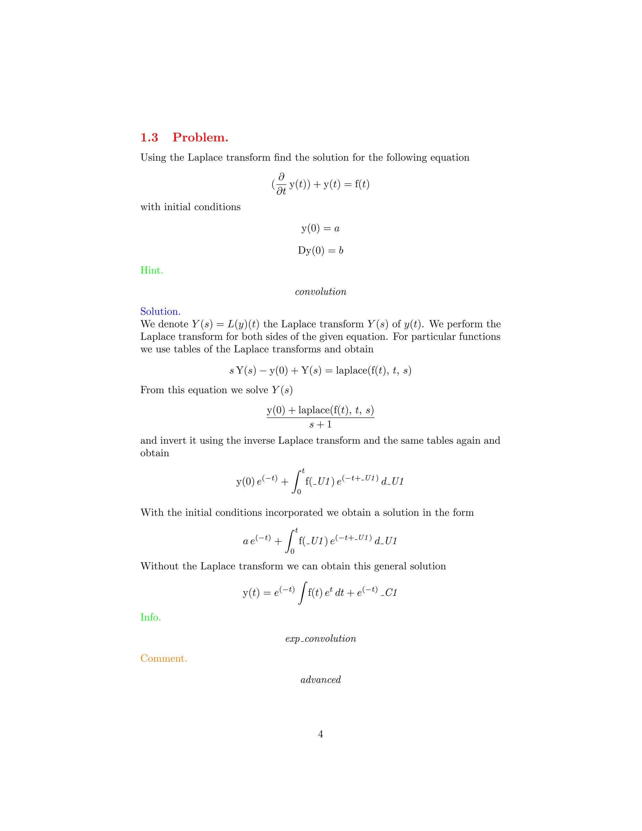 Laplace problems | PDF