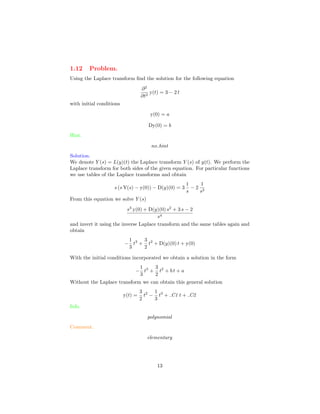 Laplace problems | PDF