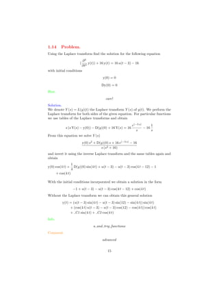 Laplace problems | PDF