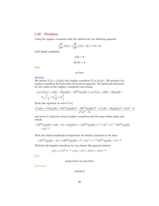 Laplace problems | PDF | Physics | Science